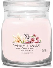 Yankee Candle – Signature svíčka Pink Cherry & Vanilla (Růžové třešně a vanilka) Velikost: střední 368 g
