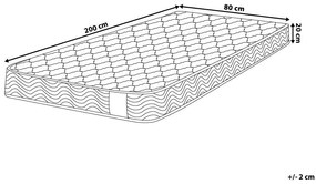 Kapesní matrace 80 x 200 cm BLISS Beliani