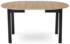 Rozkládací jídelní stůl Klara 102-142 cm MDF Dub riviera černa