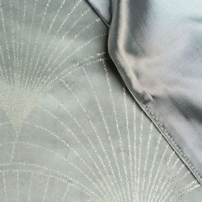 Sametový středový ubrus s lesklým šedým potiskem Šířka: 35 cm | Délka: 180 cm