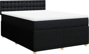 Box spring postel s matrací černá 140 x 190 cm textil 3289767