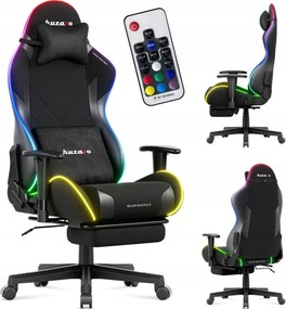 Ergonomické otočné křeslo Huzaro Force 5.7 Rgb Led S Podnožkou