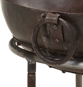 Rustikální přenosné ohniště Ø 40 cm železo 321944
