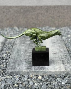 Bronzová socha soška - gepard/leopard