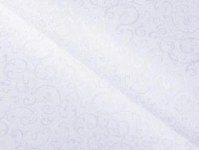 Biante Teflonový běhoun na stůl TF-078 Ornamenty - studená bílá 45x140 cm