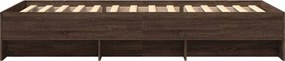 Rám postele bez matrace hnědý dub 90 x 190 cm kompozitní dřevo 3295708