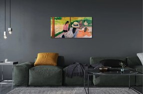 Obraz na skle Art maloval setkání 120x60 cm