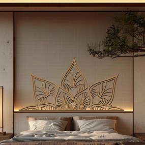 dřevo života Dřevěná mandala k posteli KVET Rozměry (cm): 160x82, Barevný vzor: Buk