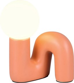 Oranžová keramická stolní lampa (výška 21,5 cm) Quinn – Reality