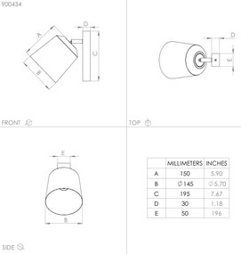 Eglo 900434 - Nástěnné svítidlo COTORRO 1xE27/25W/230V