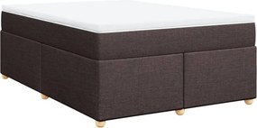 Box spring postel s matrací tmavě hnědá 160x200 cm textil 3285390