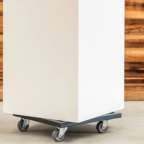 Baq Line-Up Square Matt White s vložkou a kolečky V 75 cm / D 38 cm