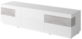 Obývací stěna SILKE 3 Helvetia Barva: bílá/bílý lesk/beton