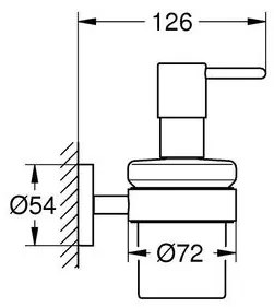 Grohe Start Dávkovač tekutého mýdla s držákem, černá mat 411952430