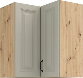 STILO ac | horní skříňka 60x60 GN-72 2F (90°) rohová s policemi | 60x60 cm | artisan/světle šedá