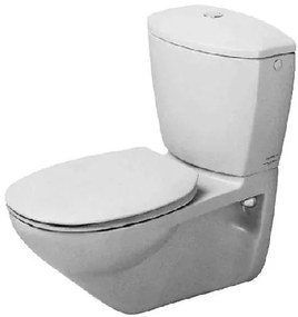 Duravit Duraplus - WC kombi mísa, závěsná, zadní odpad, WonderGliss, bílá 01950900001