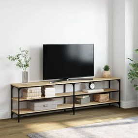 TV skříňka dub sonoma 180 x 30 x 50 cm kompozitní dřevo a kov - Default Title