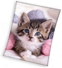 Dětská deka Koťátko s klubíčky 150x200 cm