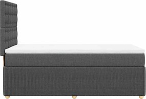 Box spring postel s matrací tmavě šedá 90x200 cm textil 3291954