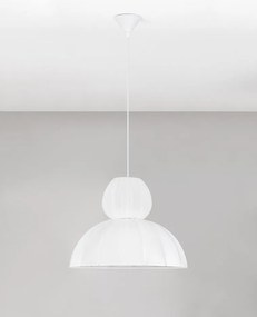 Matně bílé látkové závěsné svítidlo ø 50 cm Delina – Nova Luce