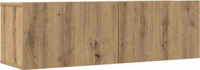 Sada 7 kusů nástěnné TV skříňka dub artisan kompozitní dřevo 3329210