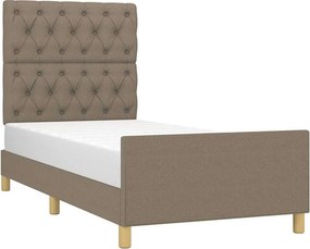 Rám postele bez matrací taupe 80x200 cm textil 3125256