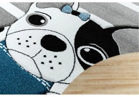 Dětský kusový koberec Buldok v kapse šedý 160x220cm