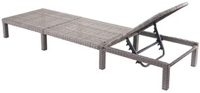 Zahradní lehátko HWC-A51 - polštáře tmavě šedé basic 5cm - šedá