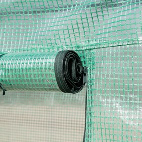 Fóliový skleník Outsunny 2,95x2x2m, tunelový, průchozí se 6 okny UV ochrana pro pěstování rostlin na zahradě