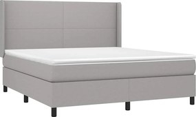 Box spring postel s matrací světle šedá 160 x 200 cm textil 3131281