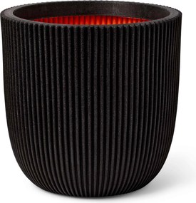 Capi Nature Groove NL Planter Ball Black Ø 35 cm / V 34 cm