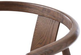 Designová jídelní židle Valkyrie kouřová hnědá