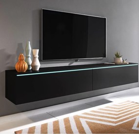 TV stolek LED černý grafit Lowboard D180