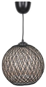 Lustr na lanku JUTE 1xE27/60W/230V černá