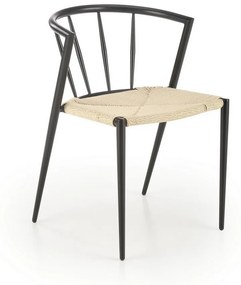 Jídelní židle Nadal, krémová / černá