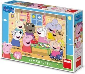 DINO Maxi Puzzle Prasátko Peppa: Obchod / 24 dílků / od 2 let