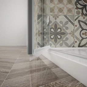Gelco Trinity Chrom čtvercový sprchový kout 90 x 90 x 200 cm otevírací aluchrom sklo čiré GT2290-90C-CH