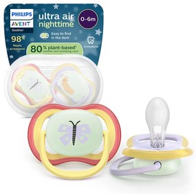PHILIPS AVENT Šidítko Ultra air noční 0-6 m dívka, 2 ks Philips Avent