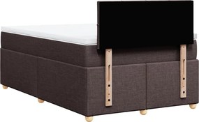 Box spring postel s matrací tmavě hnědá 120x200 cm textil 3286650