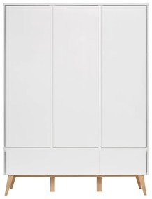 Bílá dětská šatní skříň Pinio Swing, 148 x 200 cm
