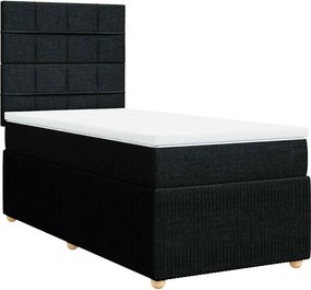 Box spring postel s matrací černá 100 x 200 cm textil 3291969
