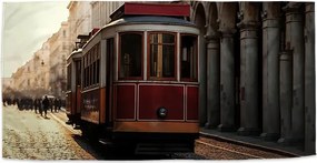 Sablio Ručník Historická červená tramvaj - 30x50 cm