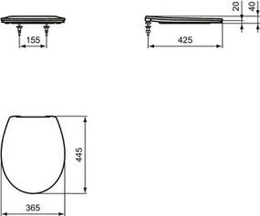 Ideal Standard Eurovit - WC sedátko | softclose | bílá
