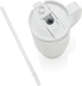 XD Design Uzavíratelný termohrnek s brčkem 480 ml bílá / Termohrnek /