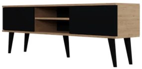Televizní stolek Toronto - délka 160 cm - černá/dub artisan - 3D6715