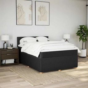 Box spring postel s matrací černá 140 x 190 cm textil 3287453