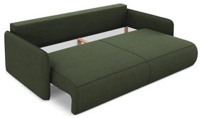 Zelená rozkládací/s úložným prostorem pohovka 216 cm Nanea – Makamii