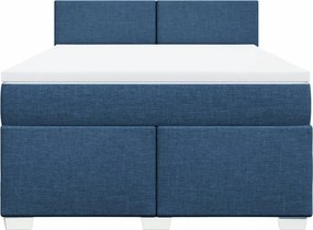 Box spring postel s matrací modrá 160x200 cm textil 3285938