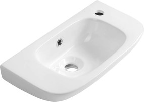 Aqualine KIA keramické umývátko 49 x 25 cm s otvorem pro baterii s přepadem bílá NP405