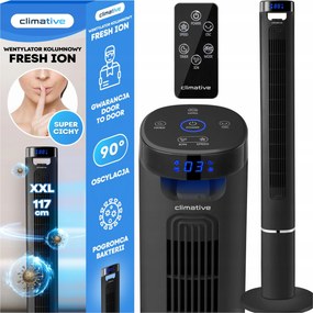 Silný sloupový ventilátor Stojící větráček Ionizace 117 cm Fresh Ion XXL